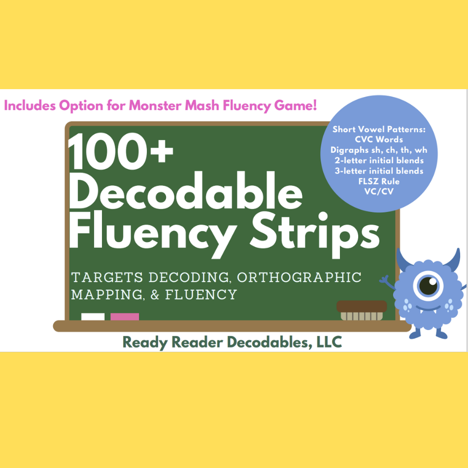 Fluency Strips - Reading Fluency w/ Sentences - Ready Reader Decodables